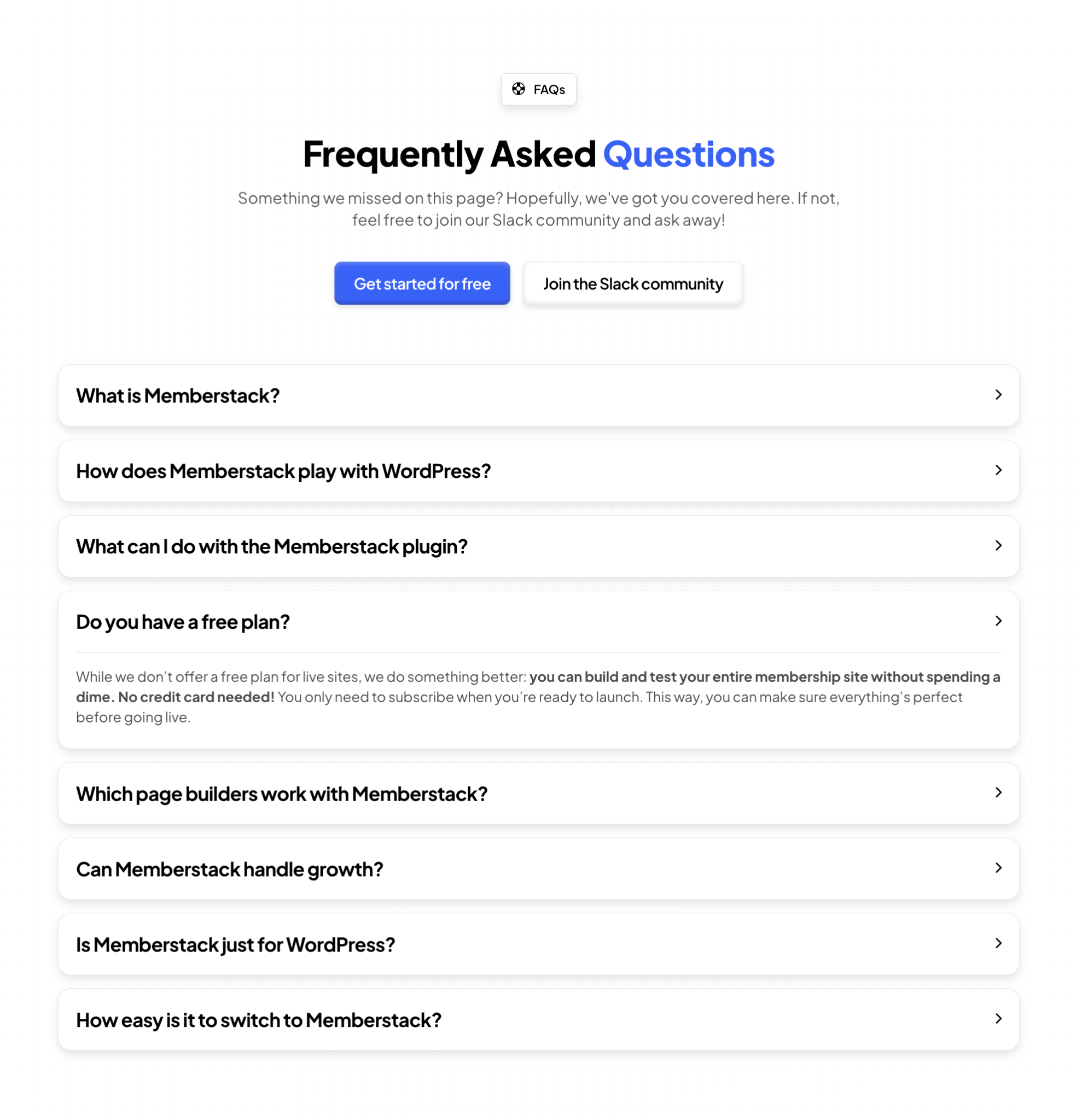 FAQ Sections - BricksBoard